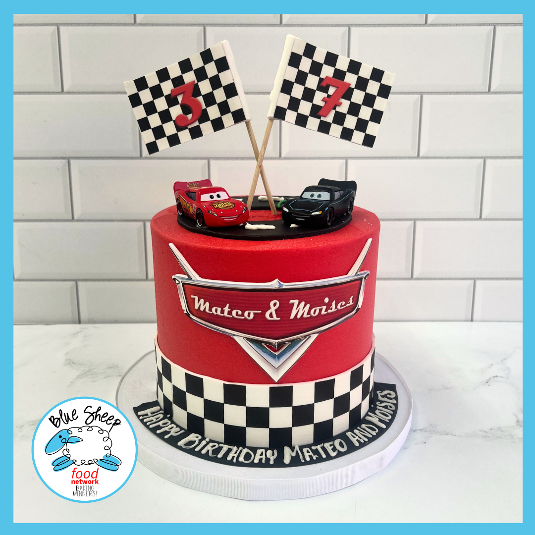 Race Car Rally Birthday Cake – Blue Sheep Bake Shop