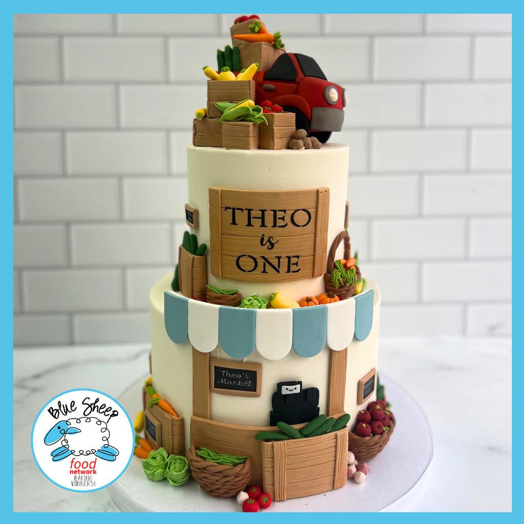 Farmer's Market 1st Birthday Cake – Blue Sheep Bake Shop