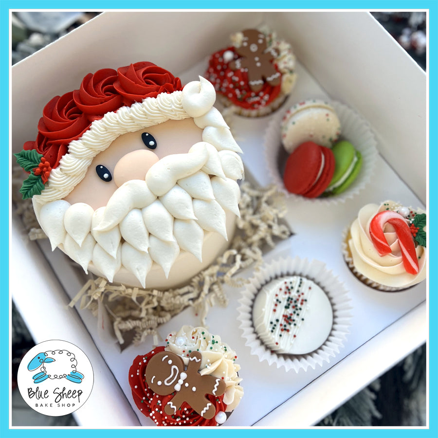 Santa Christmas Holiday Gift Box – Blue Sheep Bake Shop