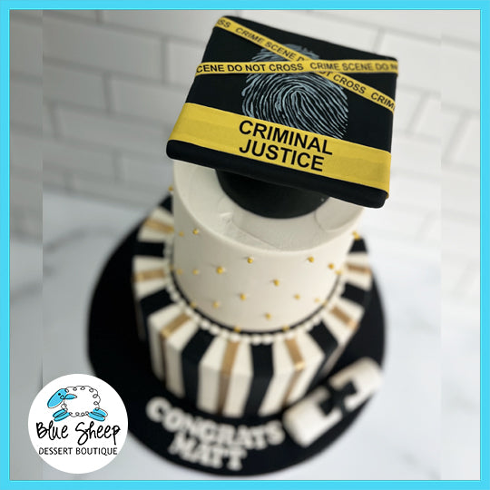 Criminal Justice Graduation Cake – Blue Sheep Bake Shop
