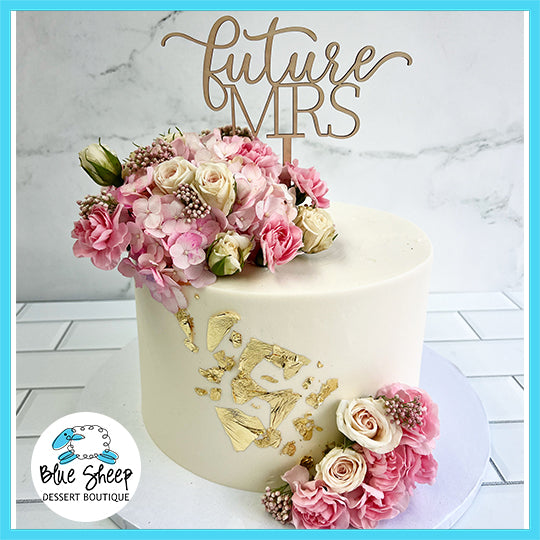 Future Mrs. Custom Bridal Shower Cake – Blue Sheep Bake Shop