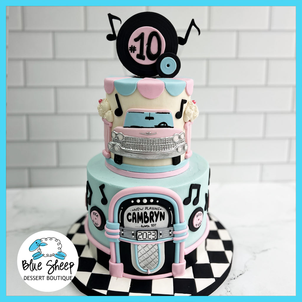 Classic 1950's Diner Birthday Cake – Blue Sheep Bake Shop
