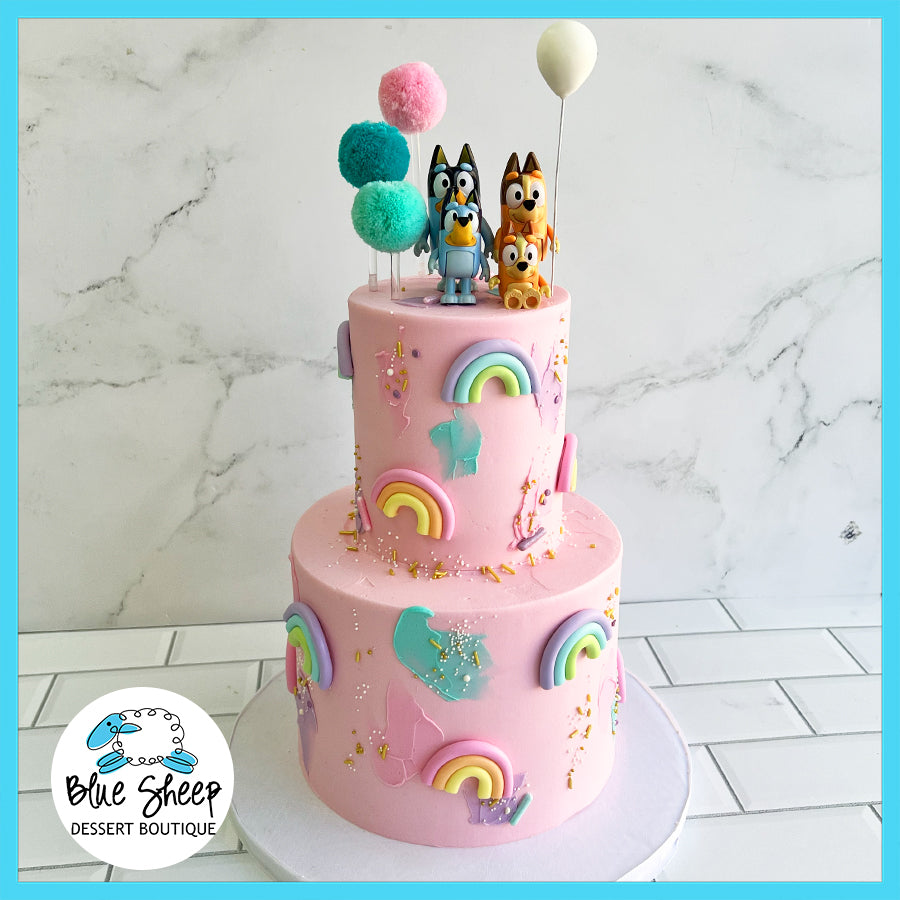Bluey Custom Birthday Cake – Blue Sheep Bake Shop