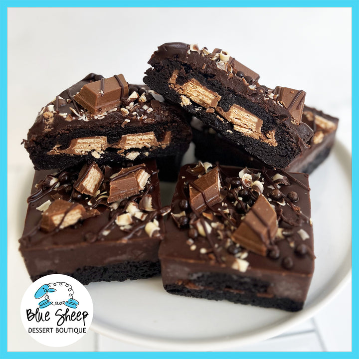 Killer Kit Kat STUFFED Brownie – Blue Sheep Bake Shop
