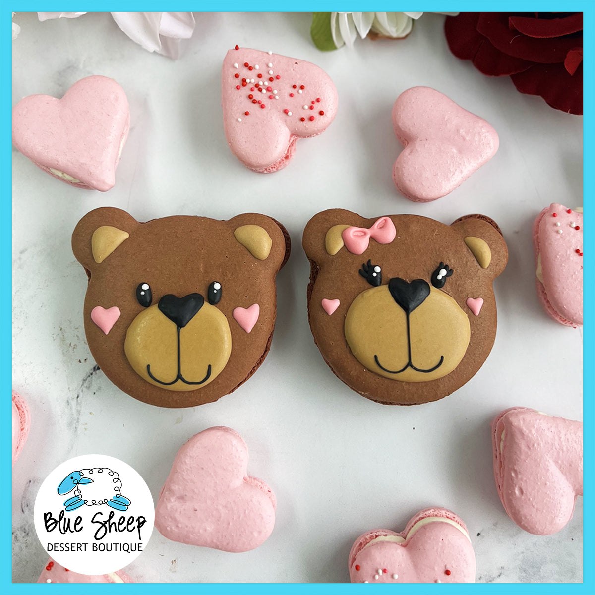 Giant Teddy Bear French Macarons – Blue Sheep Bake Shop