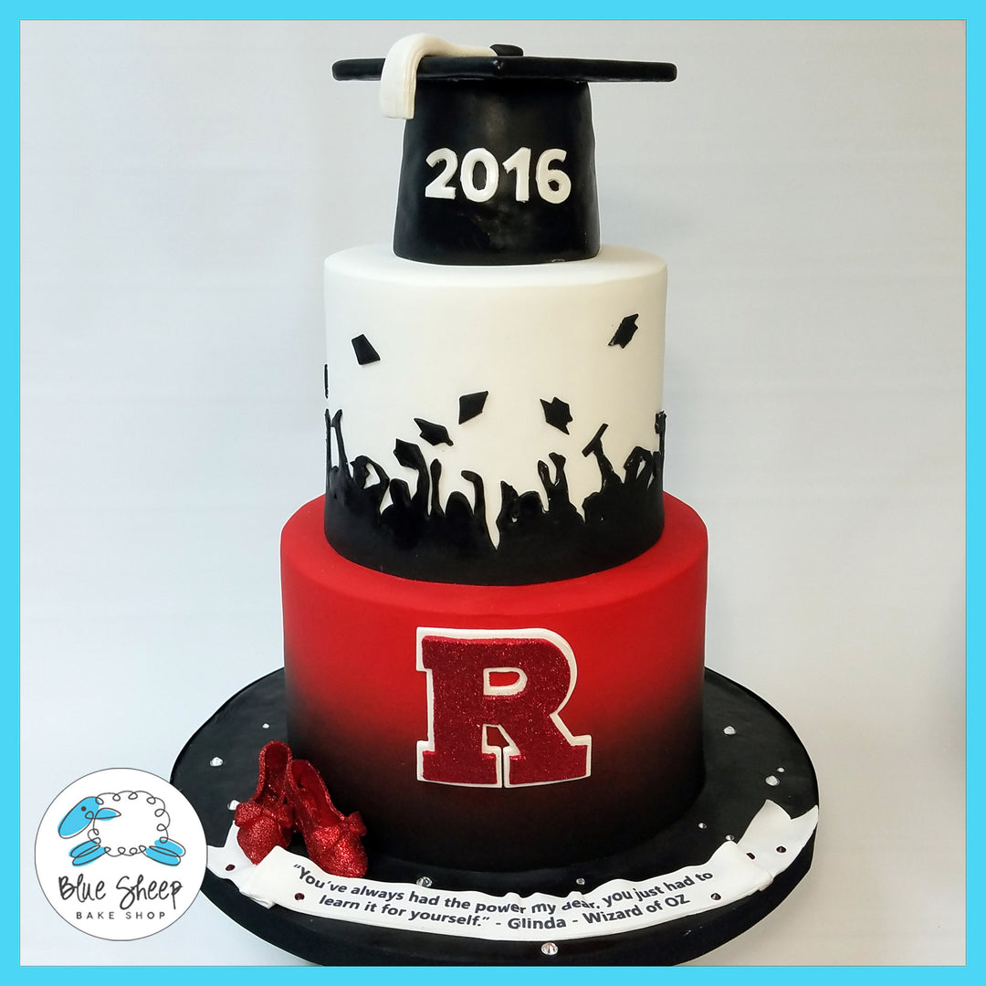 Rutgers Graduation Cake II – Blue Sheep Bake Shop