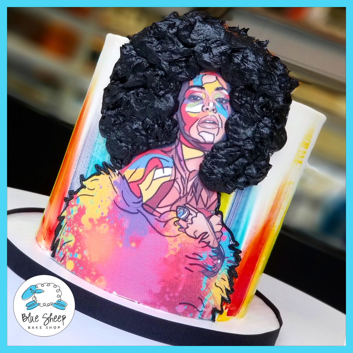 Afro Puff Birthday Cake – Blue Sheep Bake Shop