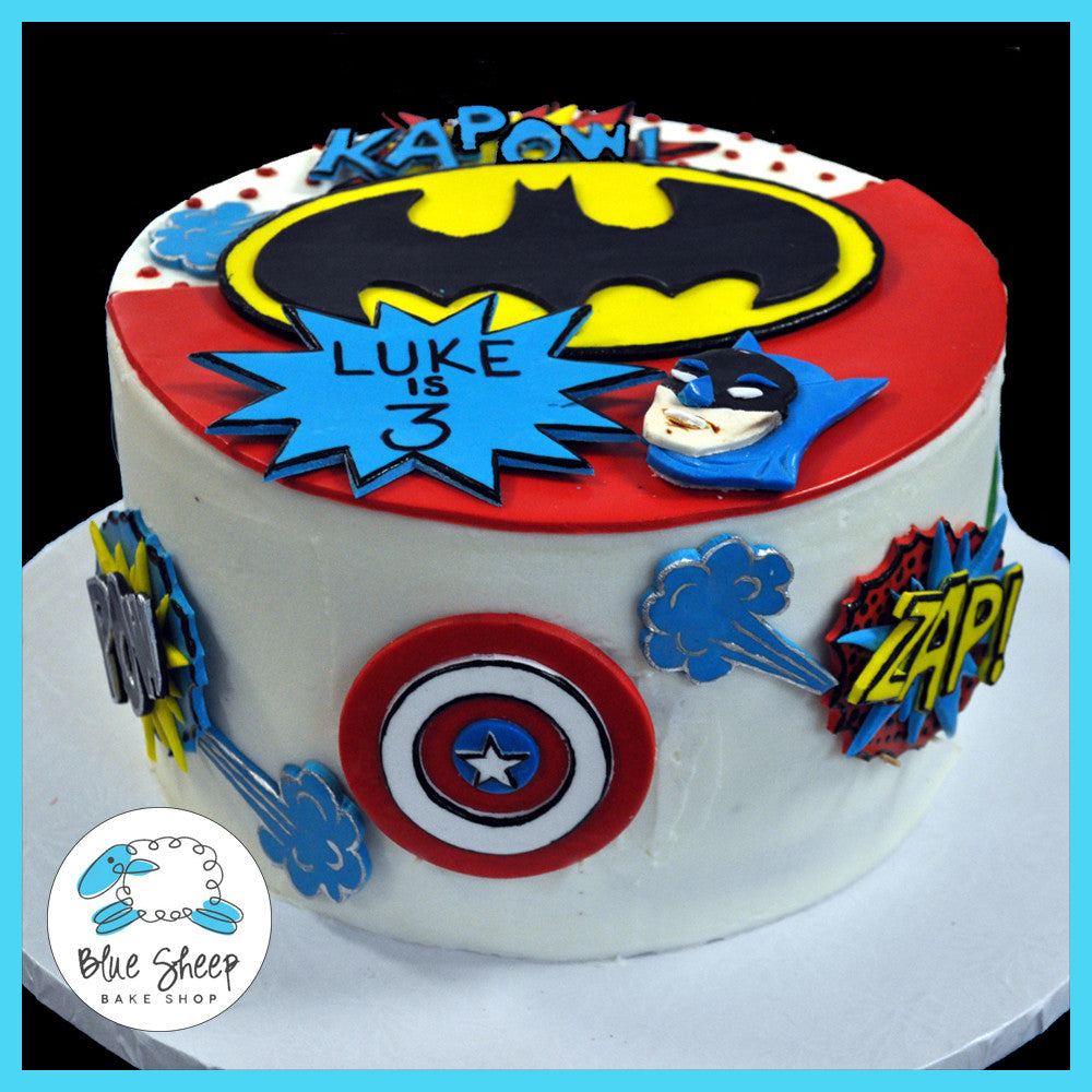 Superheros Buttercream Birthday Cake – Blue Sheep Bake Shop