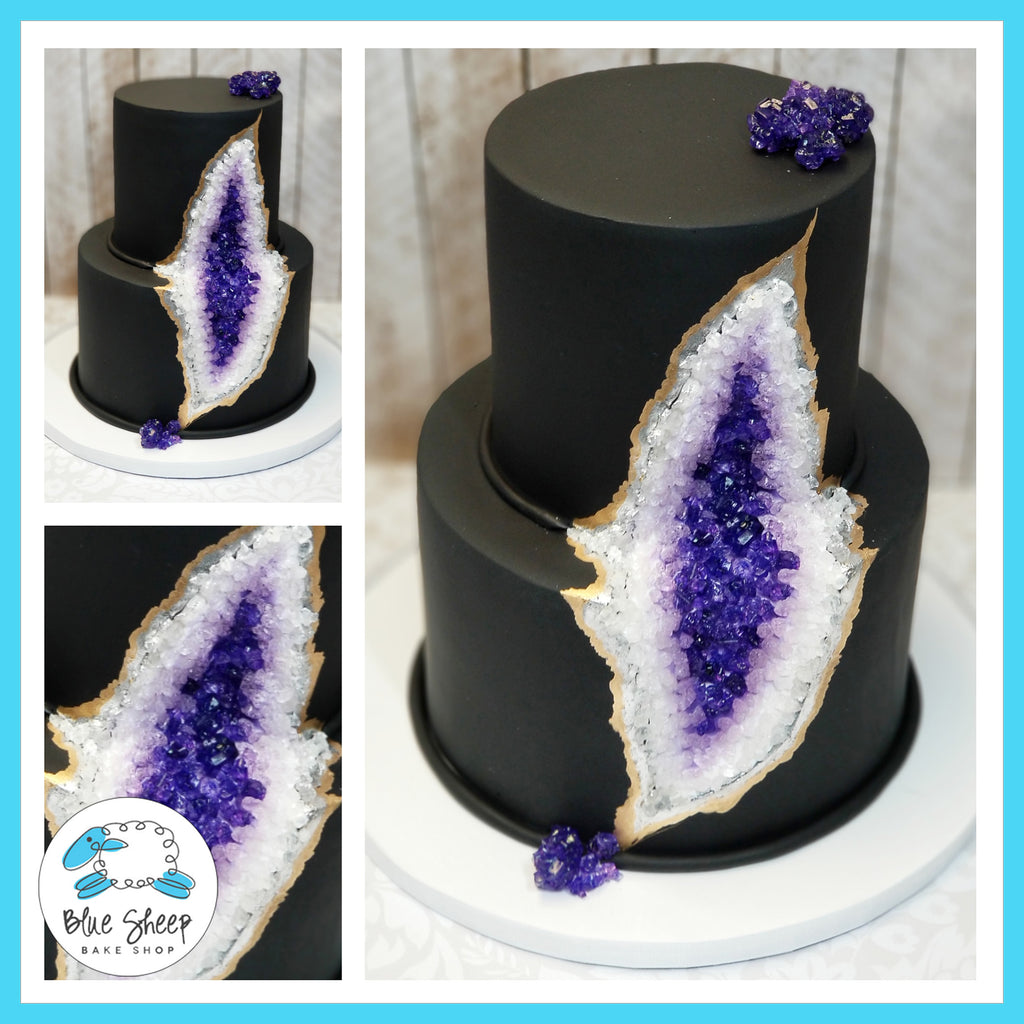 Black Amethyst Geode Cake – Blue Sheep Bake Shop