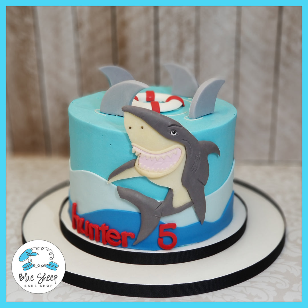 Shark Inspired Birthday Cake – Blue Sheep Bake Shop
