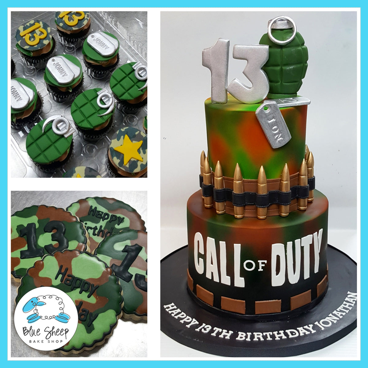 Call of Duty Custom Cookies – Blue Sheep Bake Shop