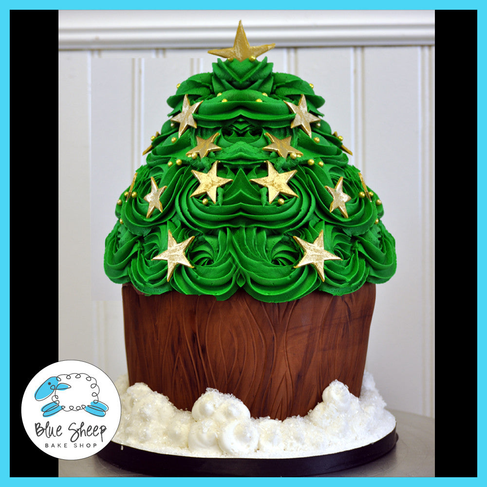 Christmas Tree Giant Cupcake Cake – Blue Sheep Bake Shop