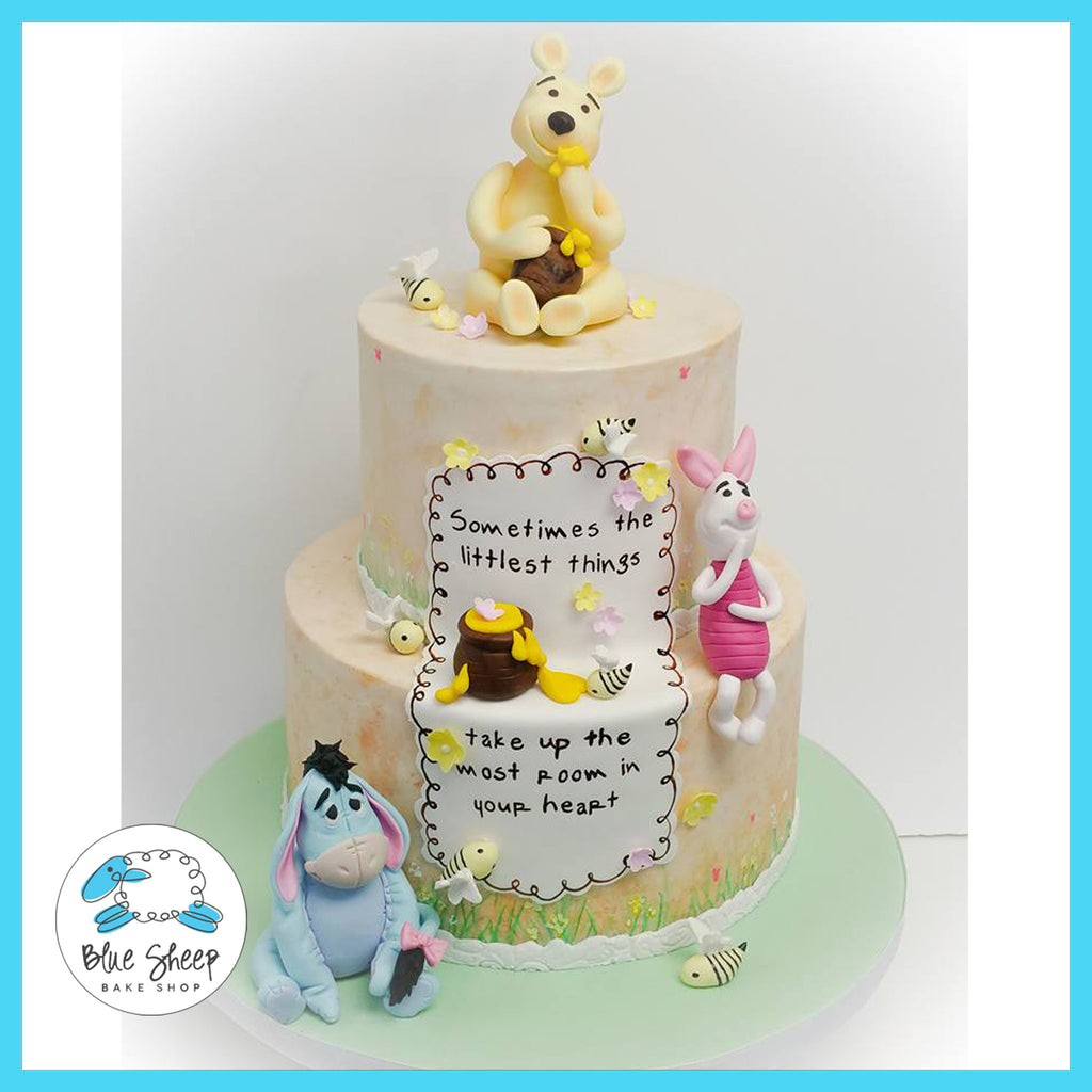 Classic Winnie the Poo 1st Birthday Cake – Blue Sheep Bake Shop