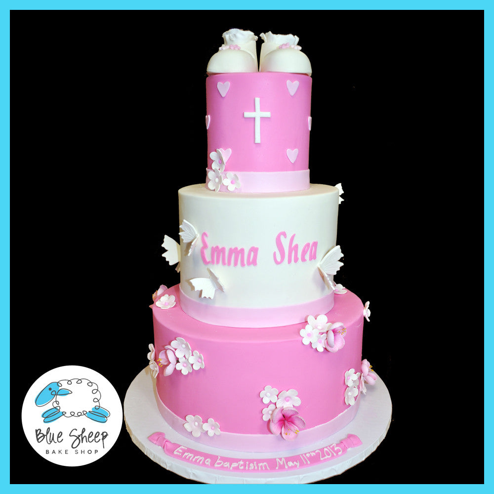 Emma Shea's Christening Cake – Blue Sheep Bake Shop