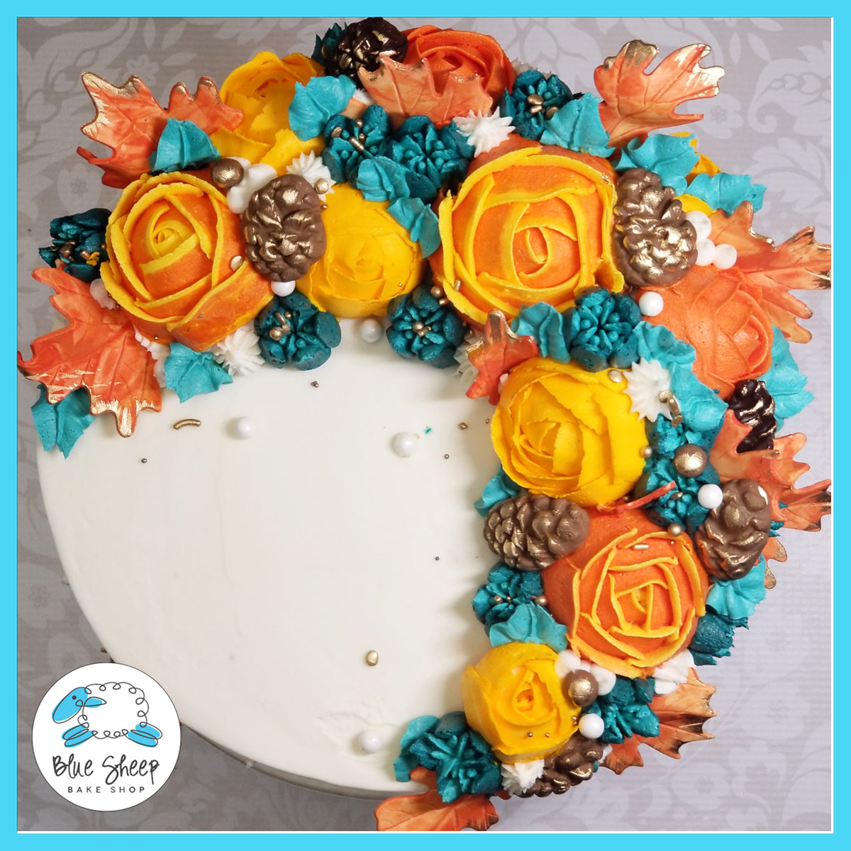 Fall Inspired Coronet Birthday Cake – Blue Sheep Bake Shop