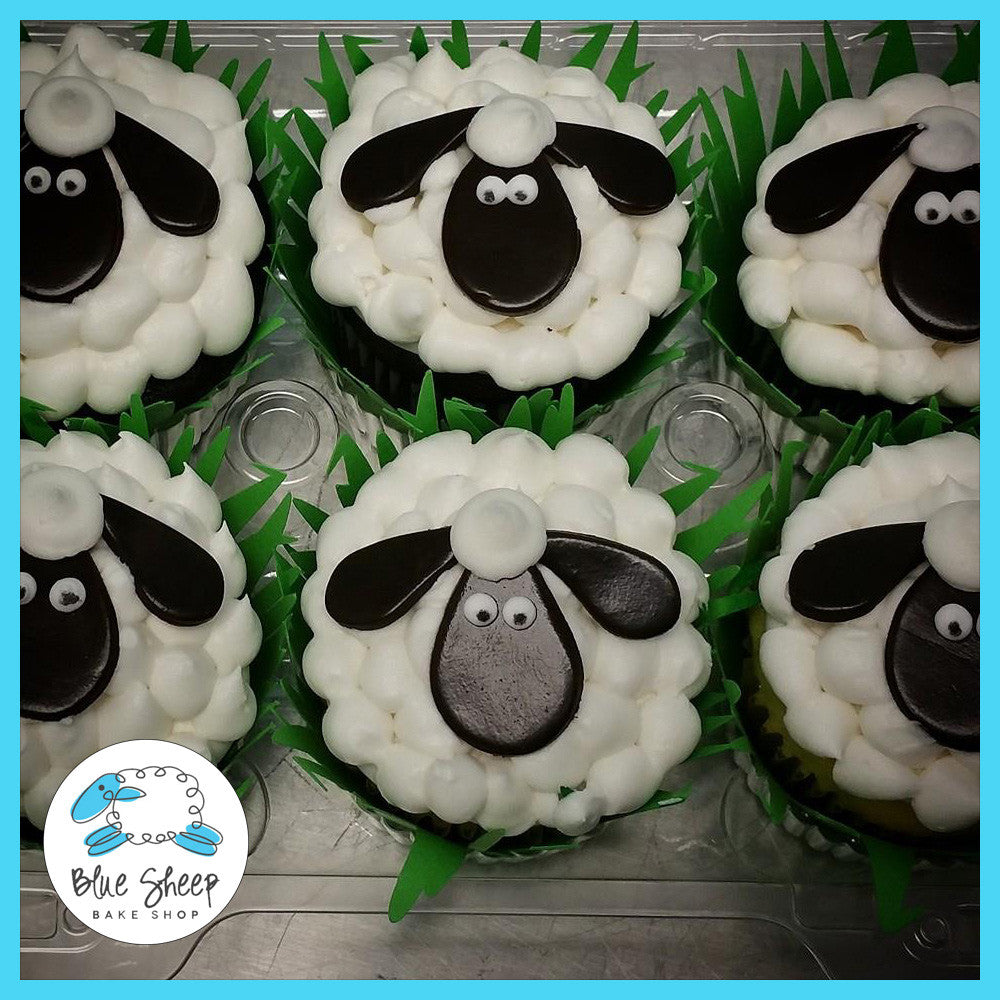 Sheep Cupcakes – Blue Sheep Bake Shop