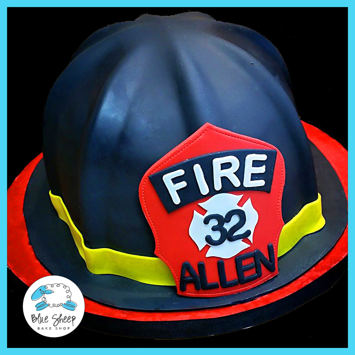 Fireman Helmet Groom's Cake – Blue Sheep Bake Shop