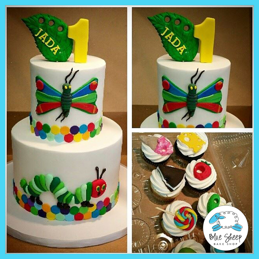 Hungry, Hungry Caterpillar 1st Birthday Cake – Blue Sheep Bake Shop