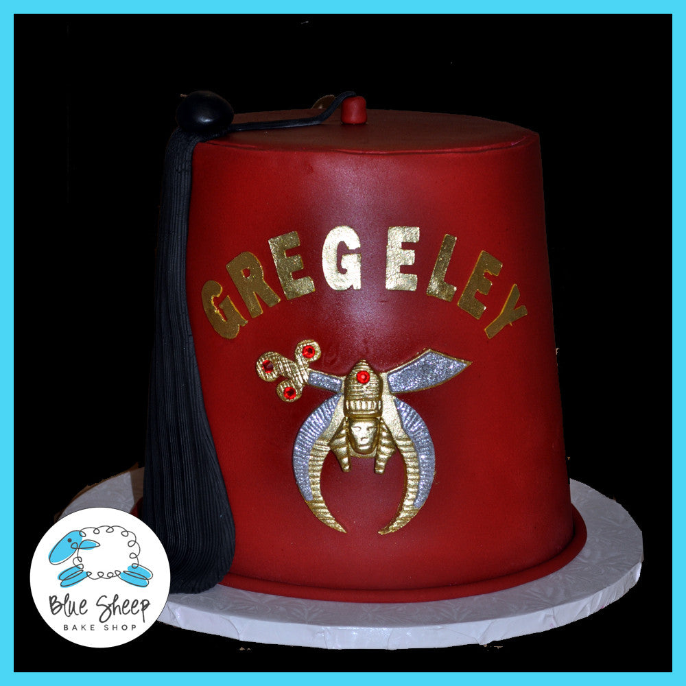 Masonic Fez Hat 50th Birthday Cake – Blue Sheep Bake Shop