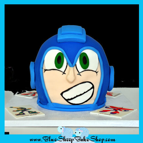 Mega Man Birthday Cake – Blue Sheep Bake Shop