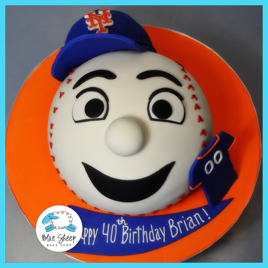 Mets Baseball Birthday Cake – Blue Sheep Bake Shop