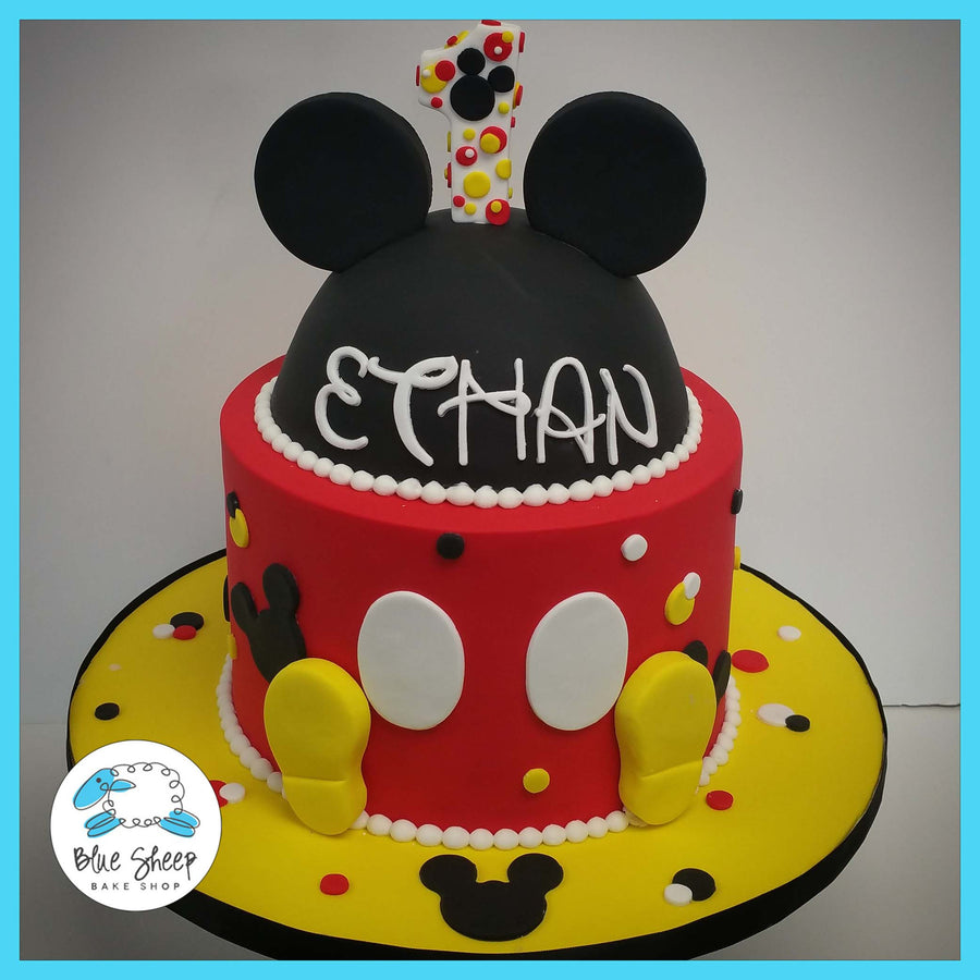 Mickey Mouse Inspired Birthday cake – Blue Sheep Bake Shop
