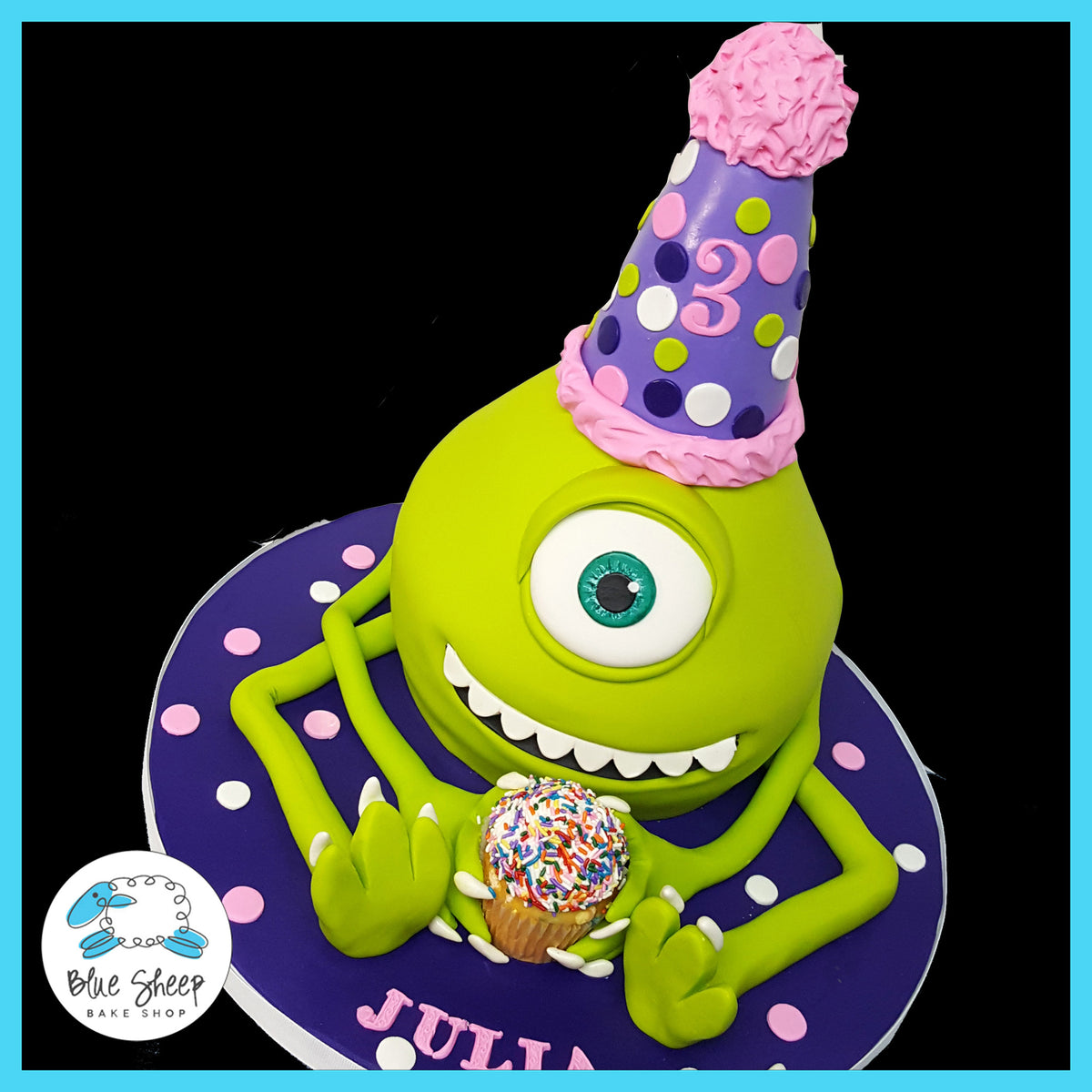 Mike Wazowski Cake – Blue Sheep Bake Shop