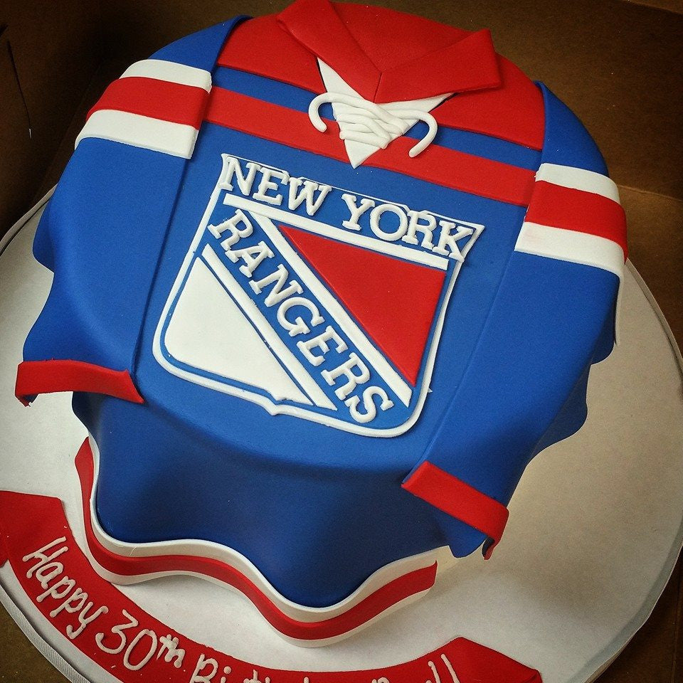 NY Rangers Birthday Cake – Blue Sheep Bake Shop
