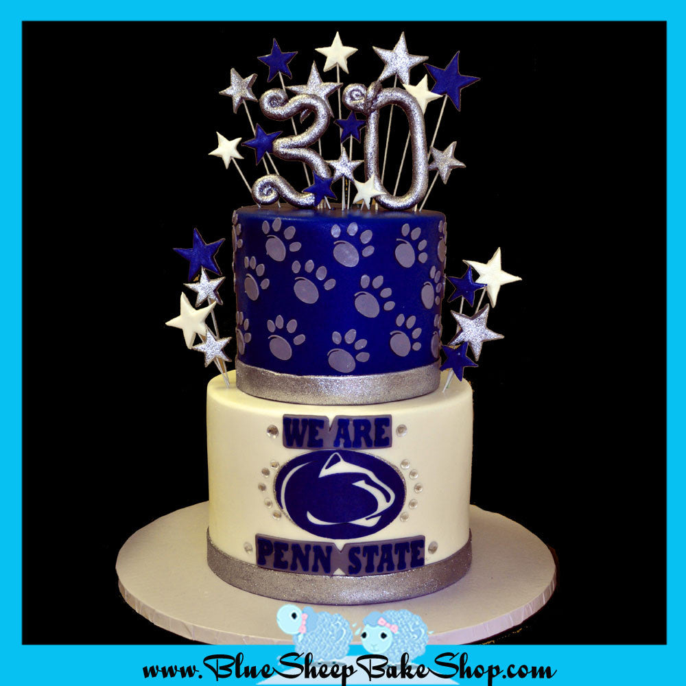 30th Birthday Penn State Cake – Blue Sheep Bake Shop