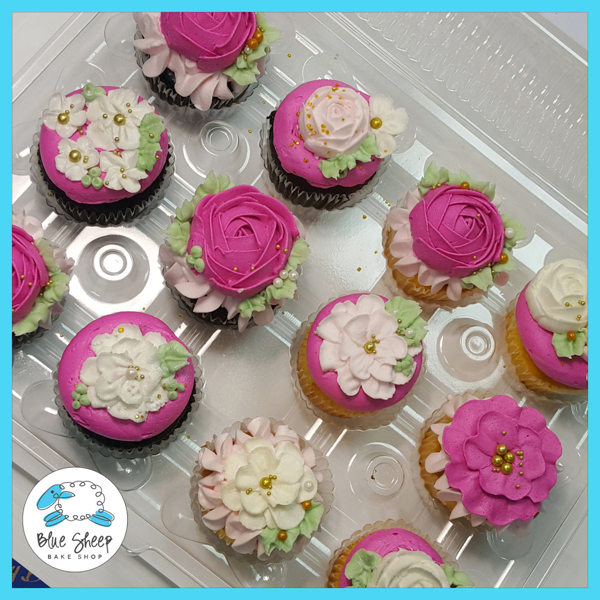 Buttercream Rose Cupcakes NJ – Blue Sheep Bake Shop