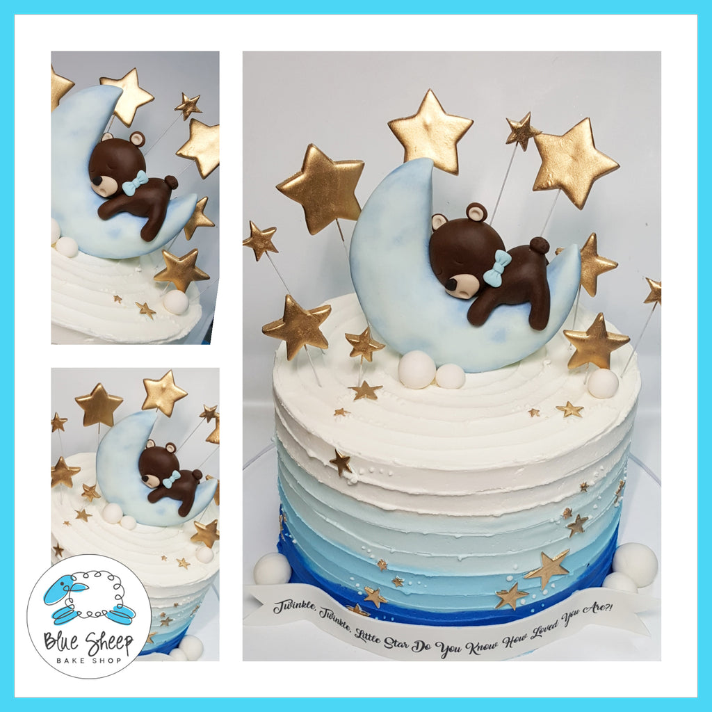 Sleepy Teddy Baby Shower Cake – Blue Sheep Bake Shop