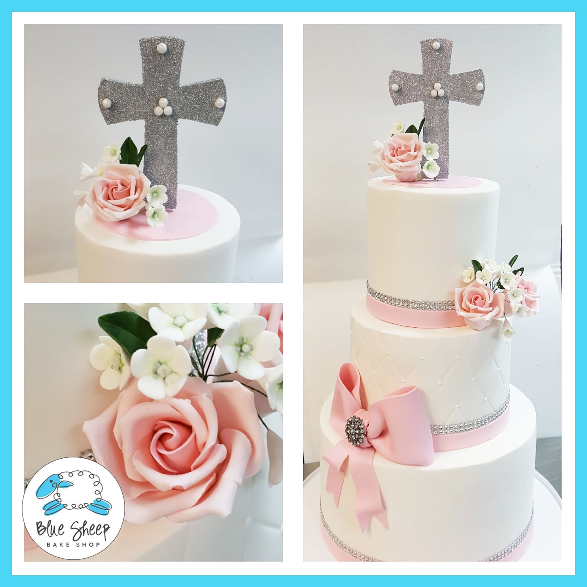 First Holy Communion Cakes First Holy Communion Cake With Roses And