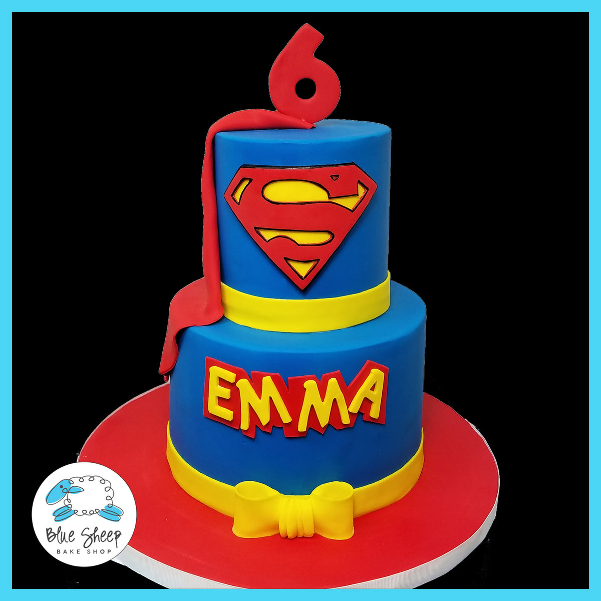 Super Man Custom Specialty Birthday Cake NJ – Blue Sheep Bake Shop