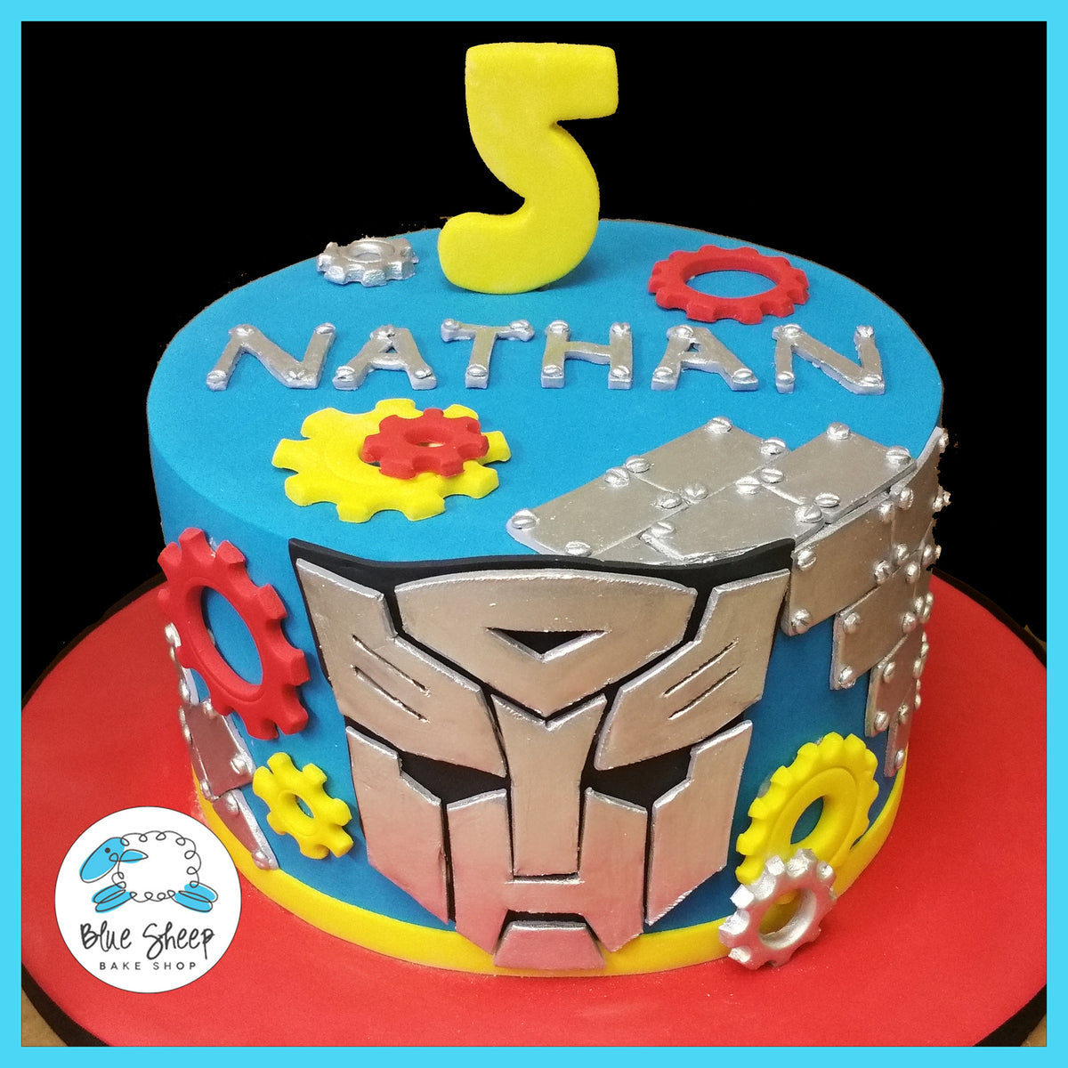 Transformers Birthday Cake – Blue Sheep Bake Shop