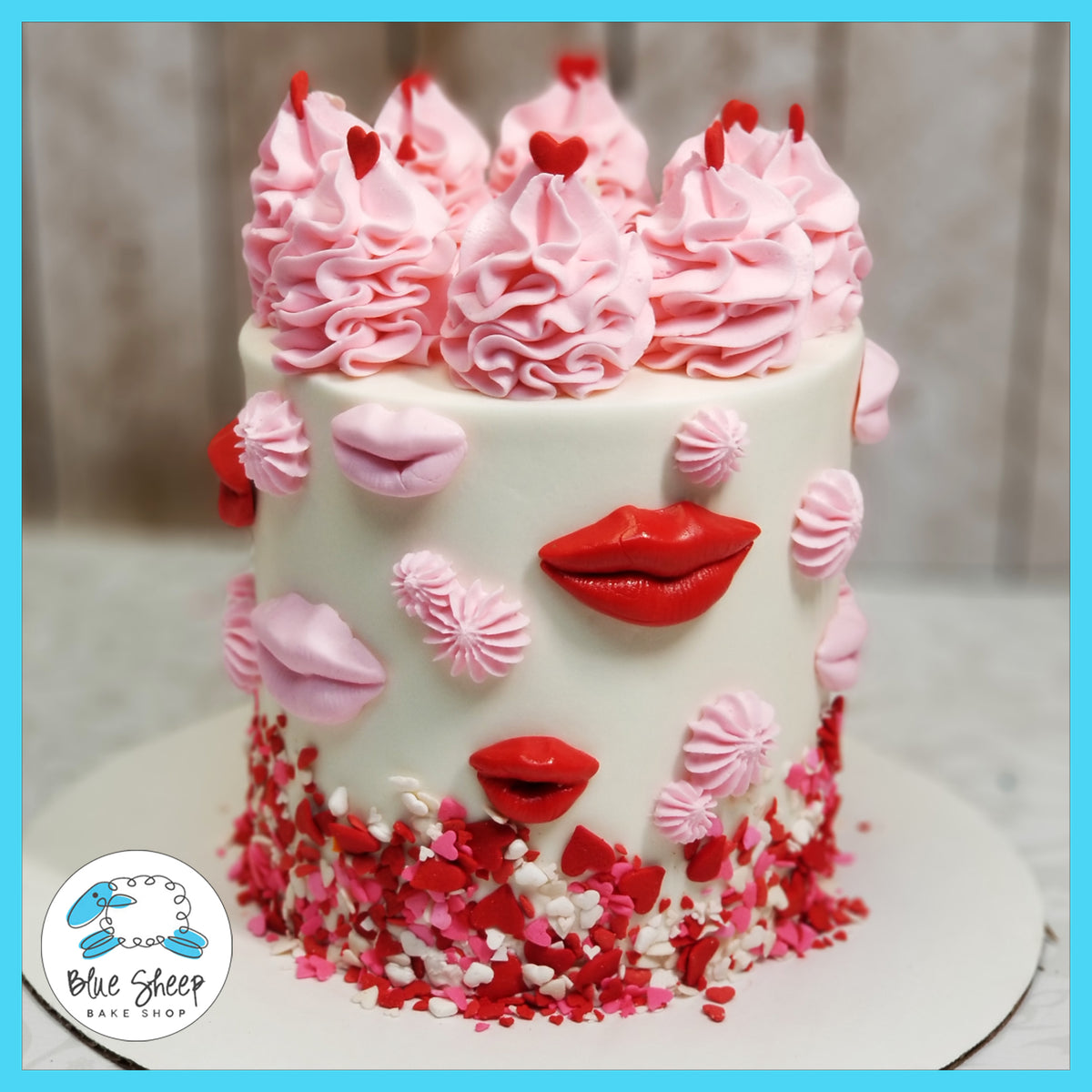 Sexy Lips Valentines Day Cake – Blue Sheep Bake Shop