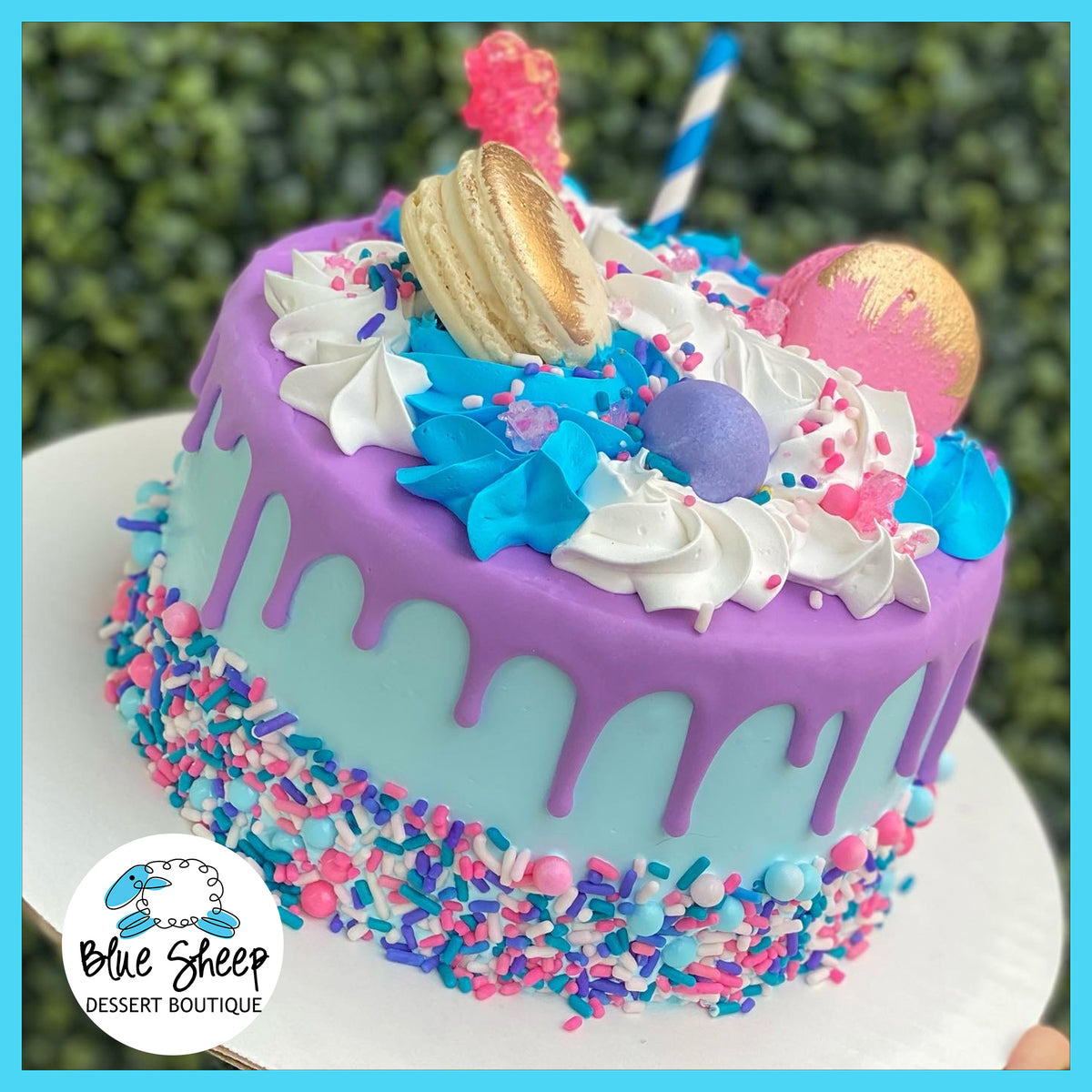 Blue Confetti Ice Cream Cake – Blue Sheep Bake Shop