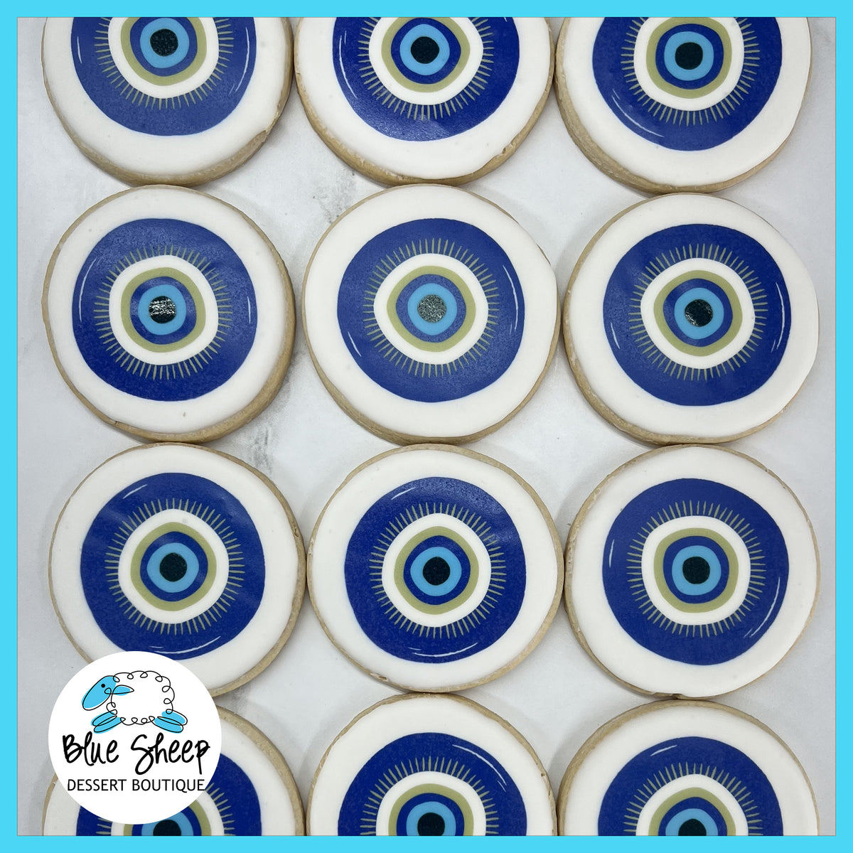 Evil Eye Cookie Set - Printed – Blue Sheep Bake Shop