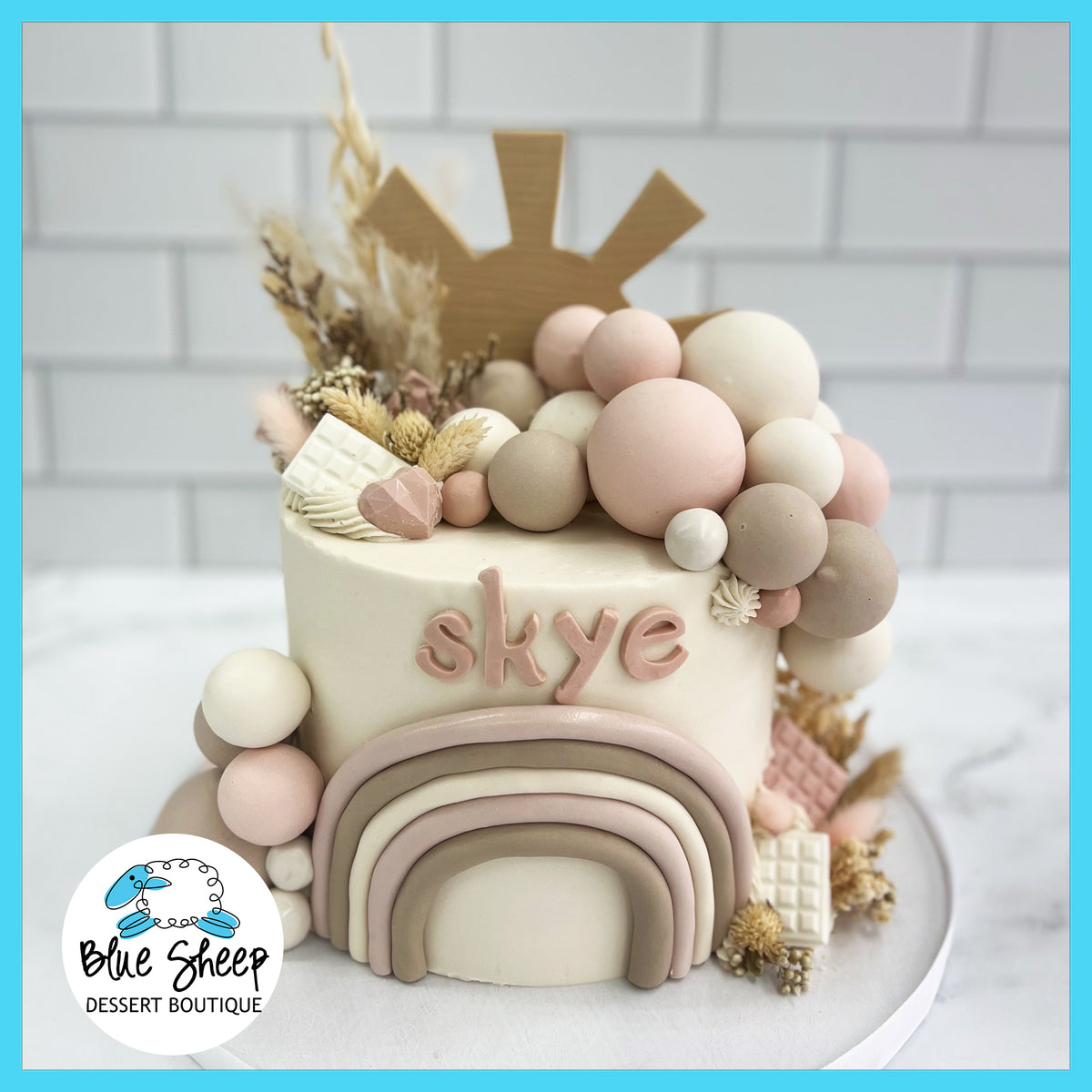Bohemian Birthday Cake – Blue Sheep Bake Shop