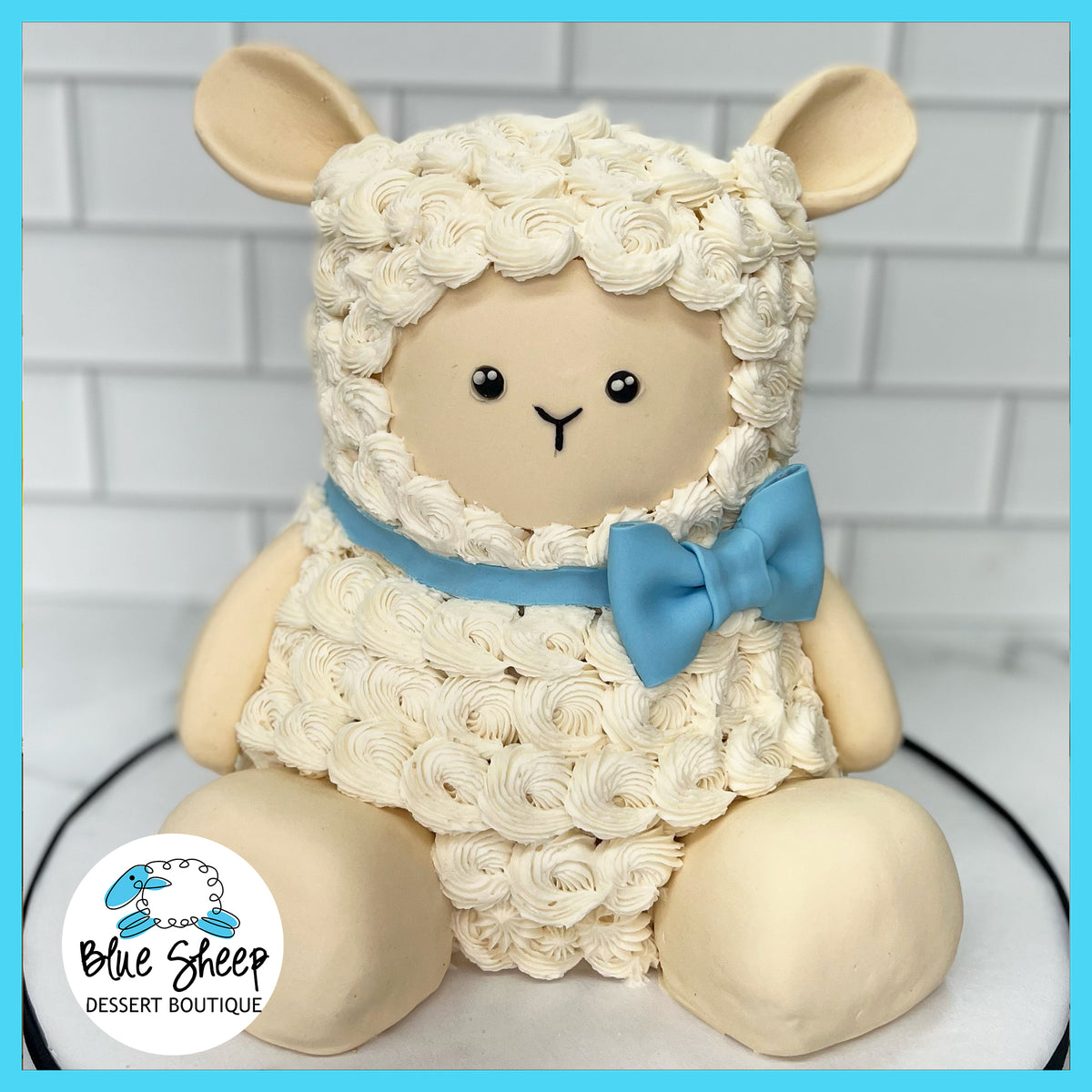 Lamb Baby Shower Cake – Blue Sheep Bake Shop
