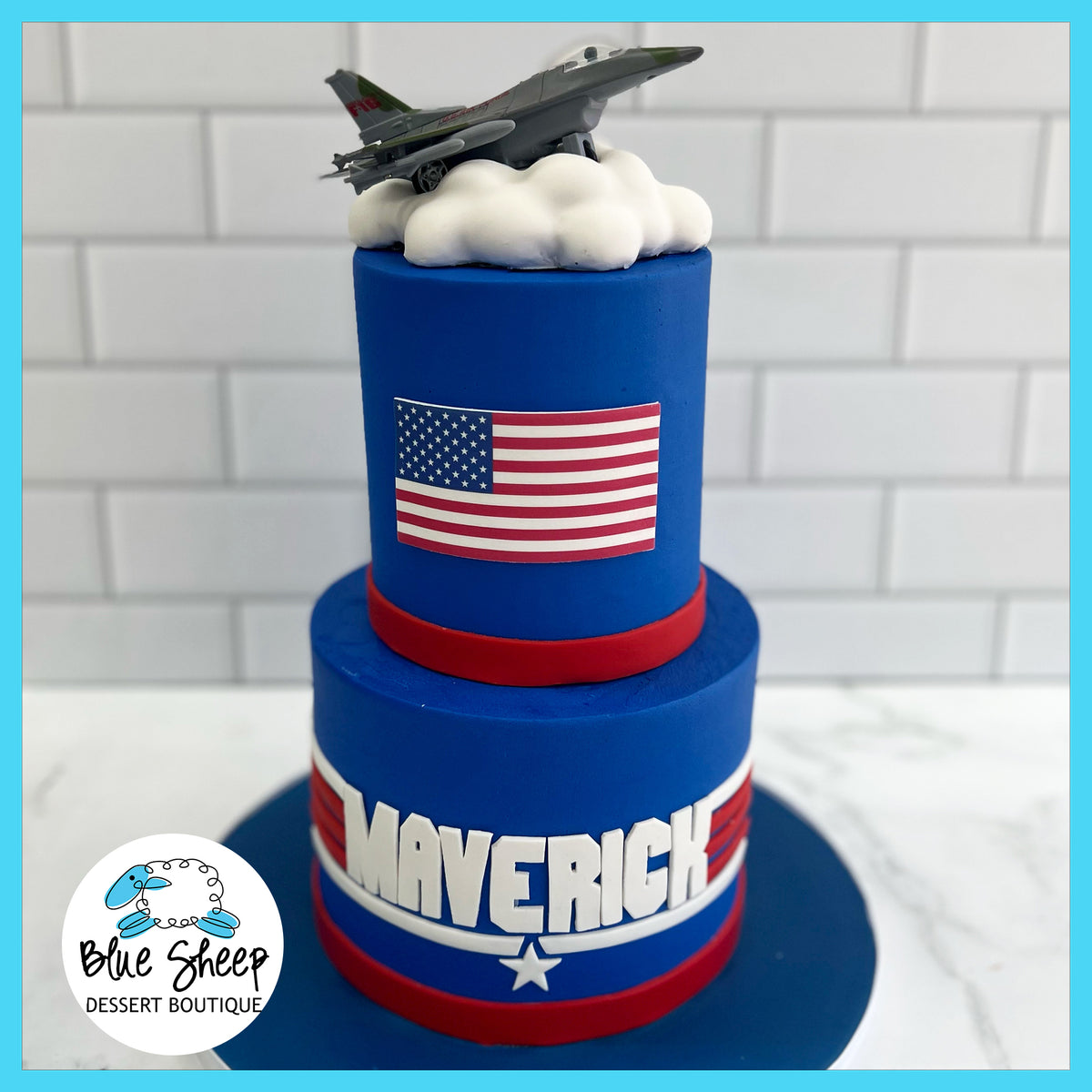 Maverick's Top Gun Custom Buttercream Birthday Cake – Blue Sheep Bake Shop