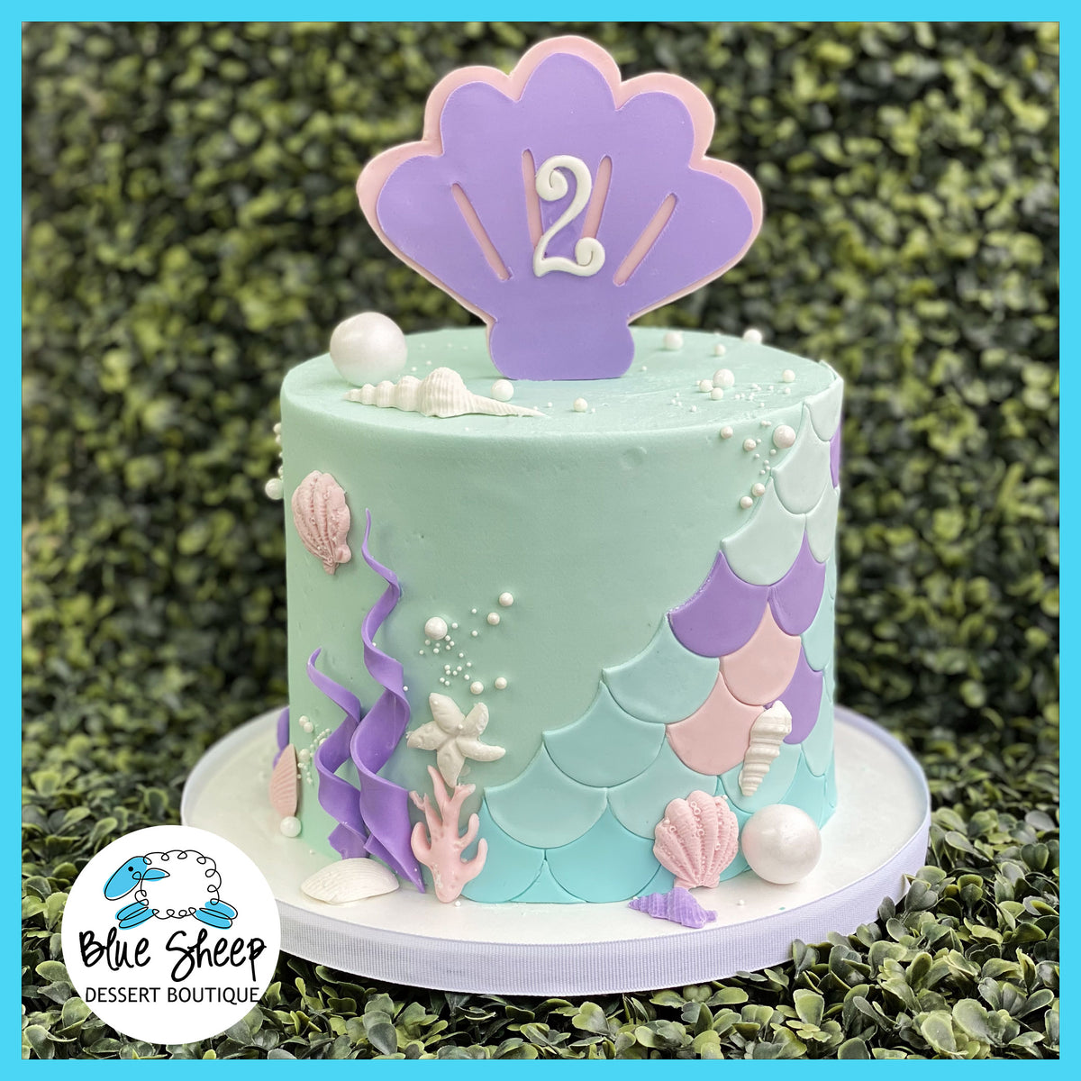 Mermaid Love Custom Cake – Blue Sheep Bake Shop