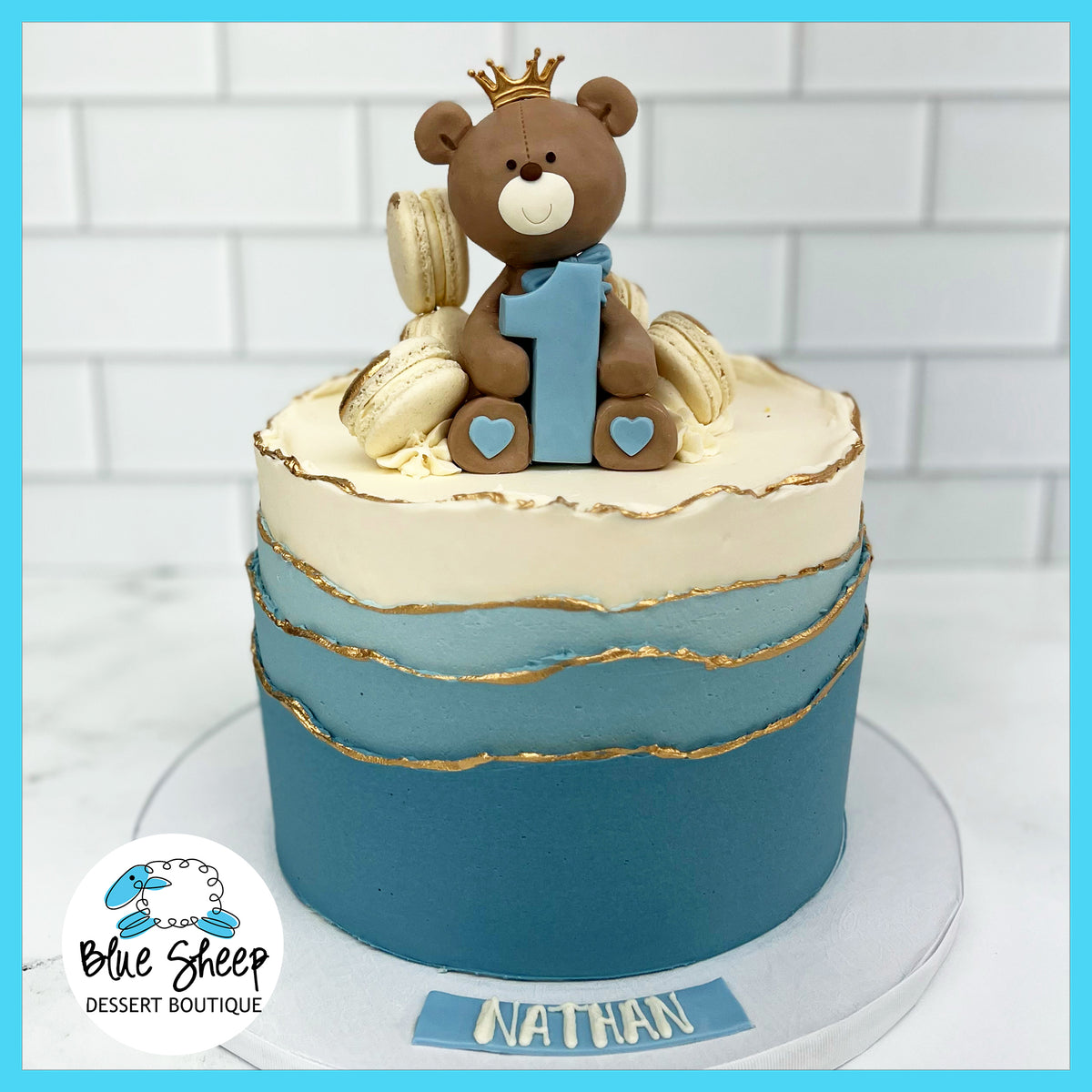 Teddy Bear Prince Birthday Cake – Blue Sheep Bake Shop