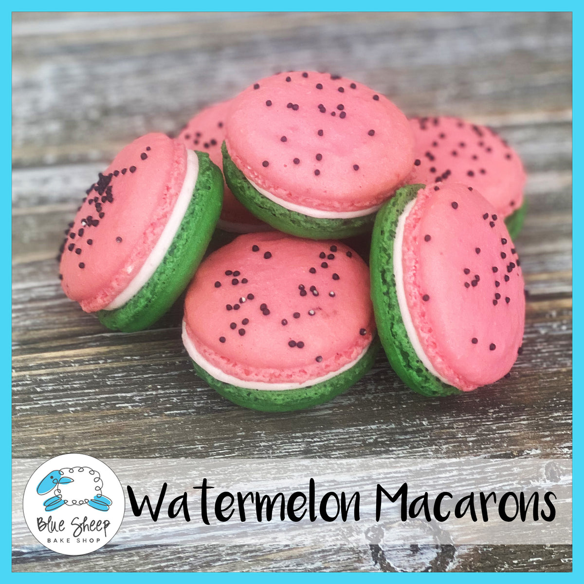 Watermelon Macarons – Blue Sheep Bake Shop