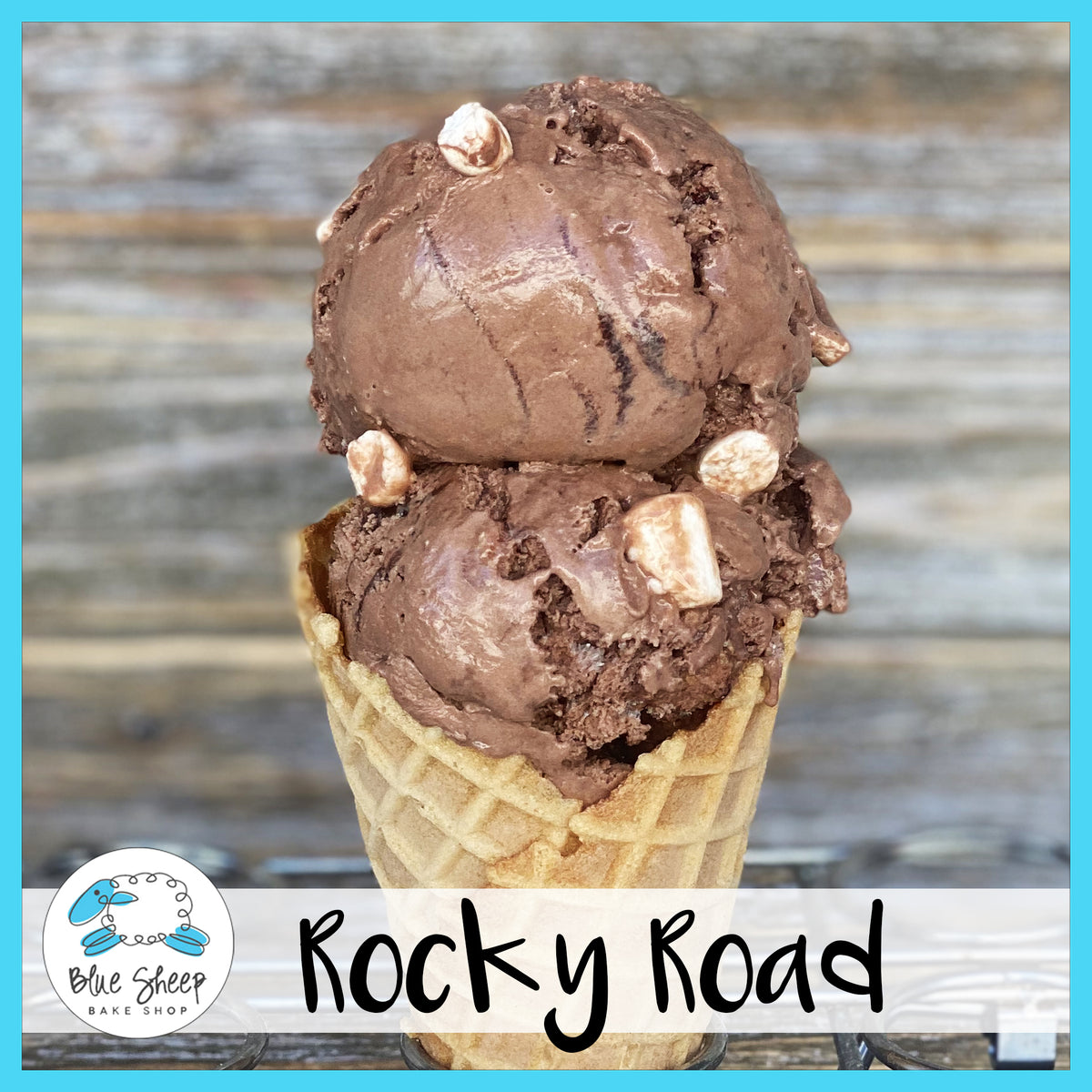 Rocky Road Ice Cream – Blue Sheep Bake Shop