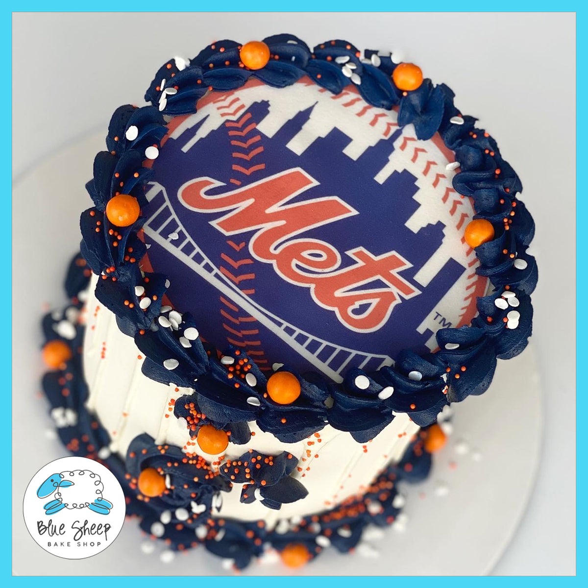 Mets To Go Cake – Blue Sheep Bake Shop