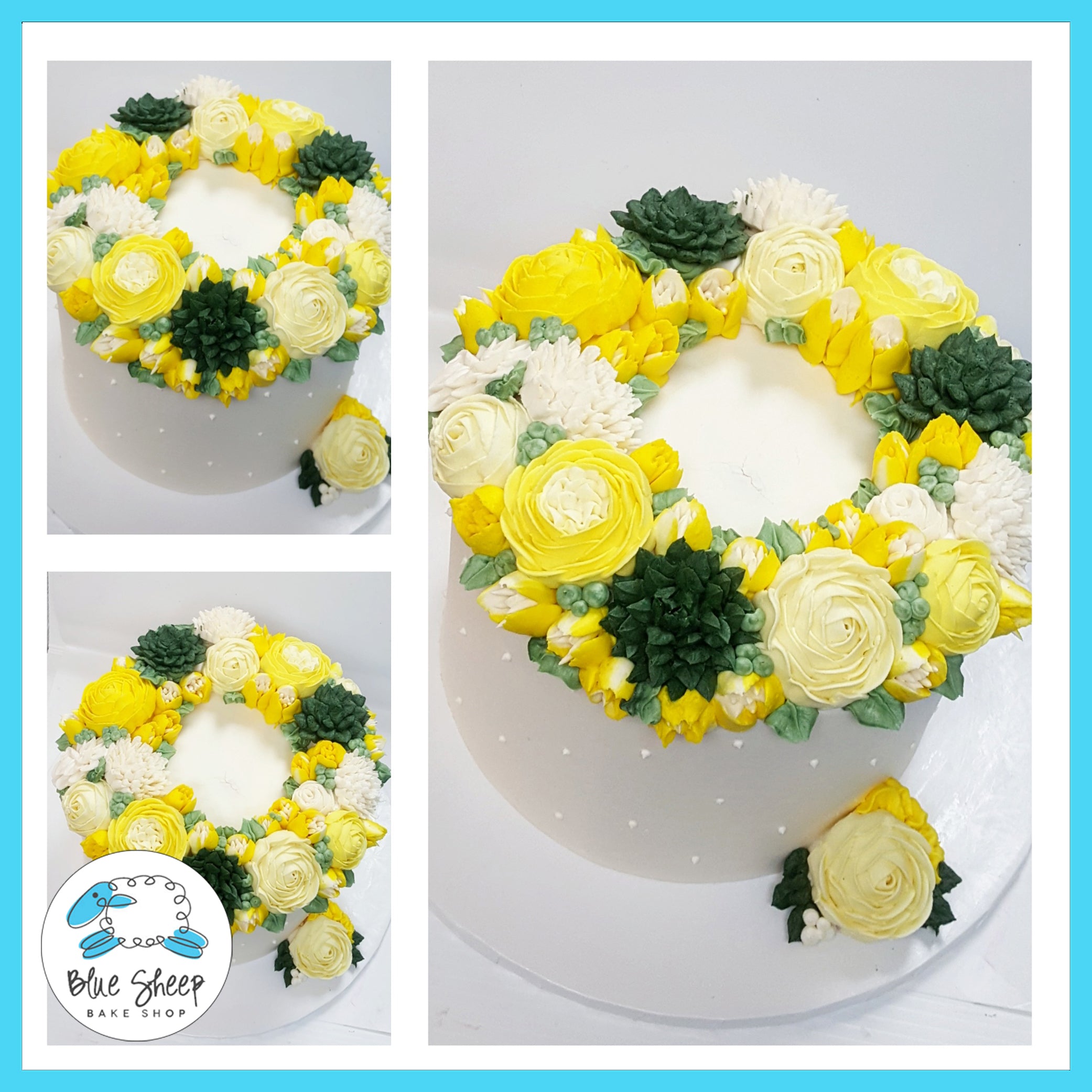 yellow flowers cake